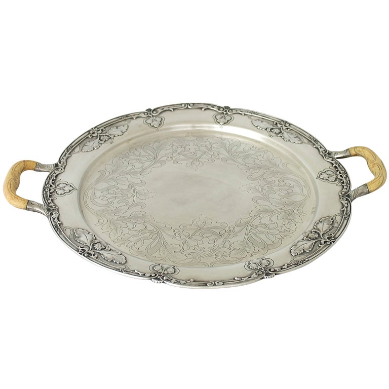 Rare Gorham Athenic Sterling Silver Serving Tray Art Nouveau 1903 ...