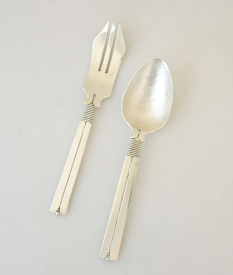 William Spratling Sterling Silver Flatware Set for 8 For Sale at 1stDibs