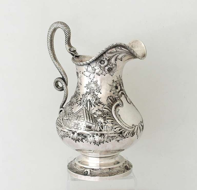 George Sharp for Bailey and Co. Coin Silver Pitcher For Sale at 1stDibs