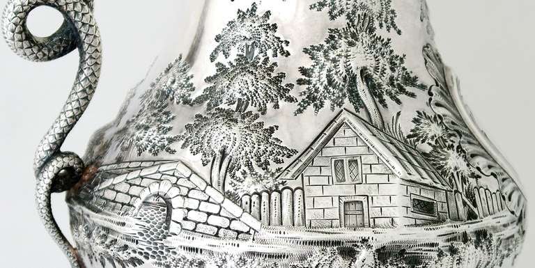 George Sharp for Bailey and Co. Coin Silver Pitcher For Sale at 1stDibs