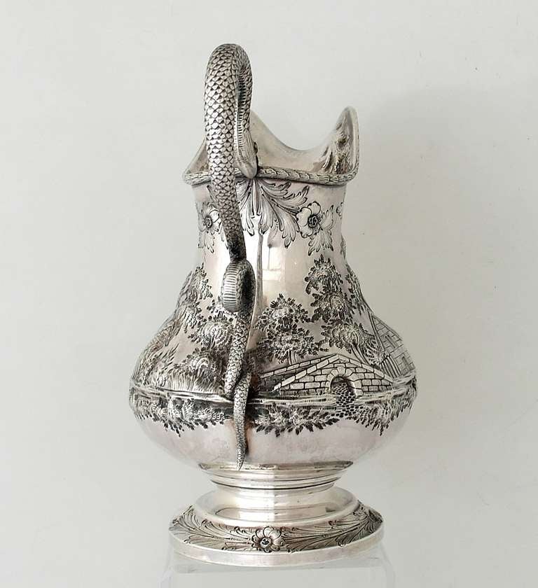 George Sharp for Bailey and Co. Coin Silver Pitcher For Sale at 1stDibs