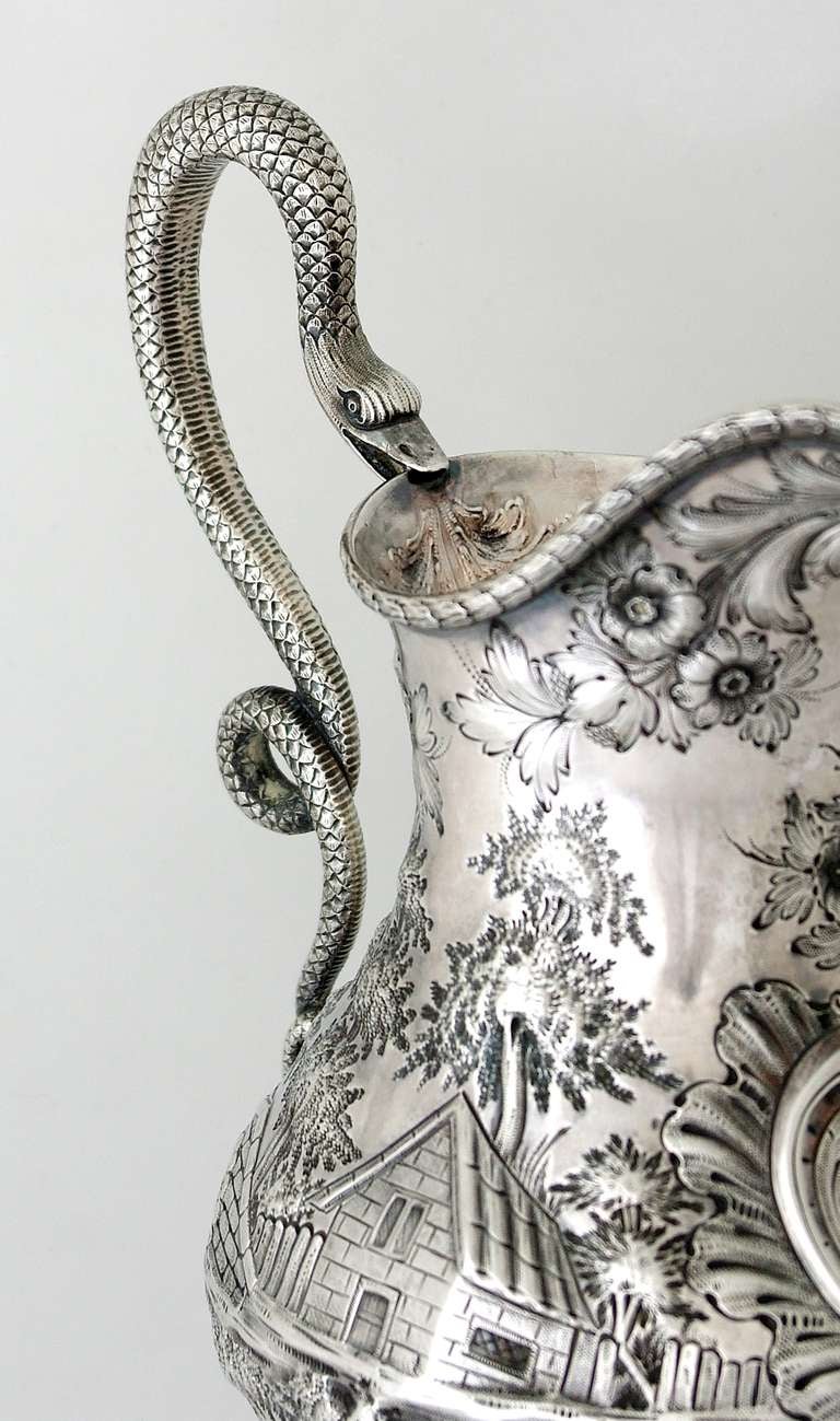 George Sharp for Bailey and Co. Coin Silver Pitcher For Sale at 1stDibs