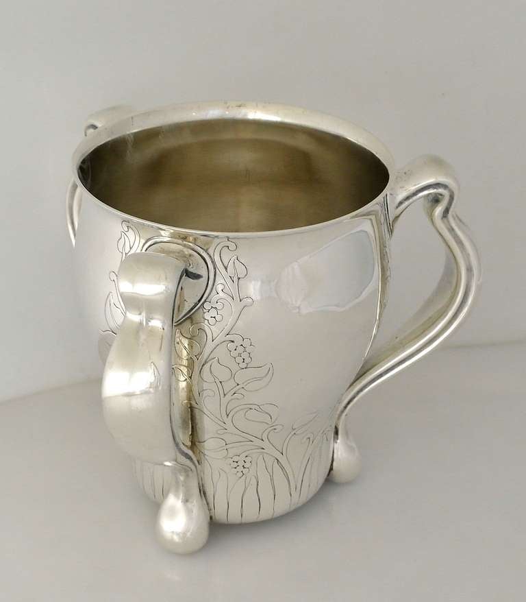 Tiffany Sterling Silver Three Handled Loving Cup as Wine Cooler, for ...