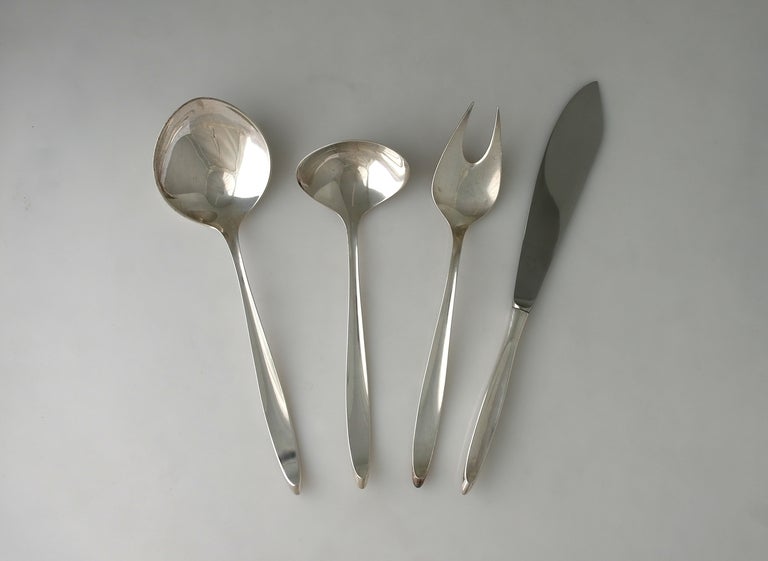 Cohr Denmark Sterling Silver Flatware Service for 12 at 1stDibs | cohr ...