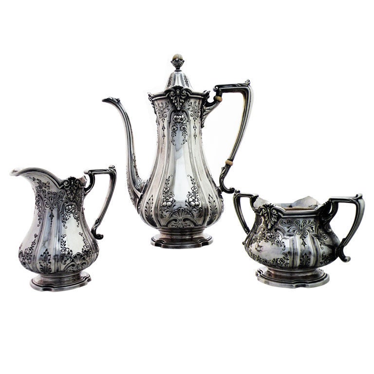 DURGIN Gorham 1910 Sterling Silver Coffee Tea Set 40oz at 1stDibs