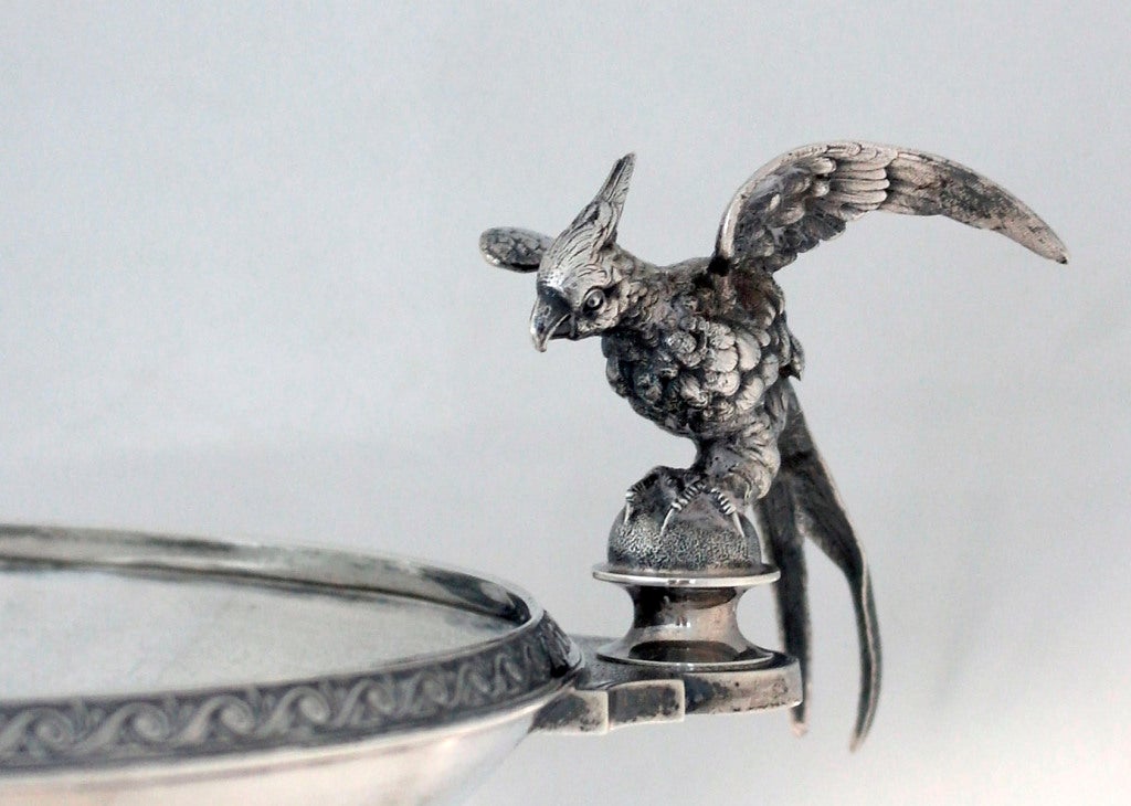Figural 1873 Gorham Sterling Silver Tazza Robed Female Figure at 1stDibs