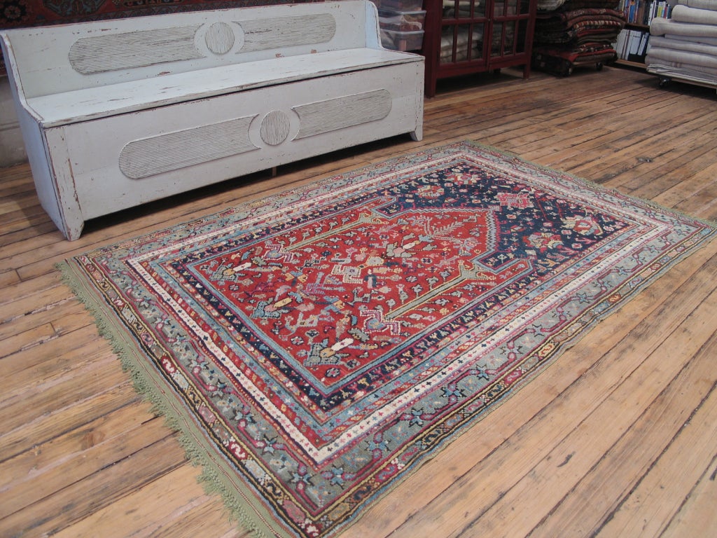 Antique Oushak Prayer Rug For Sale at 1stDibs