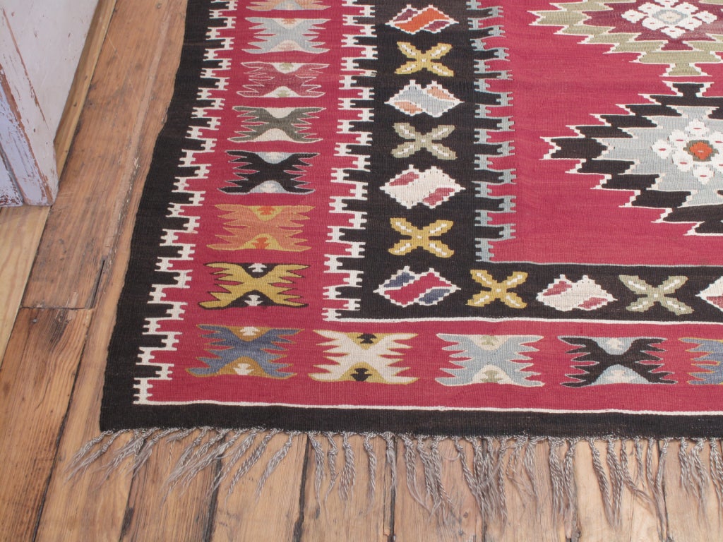 Balkan Kilim Rug at 1stDibs