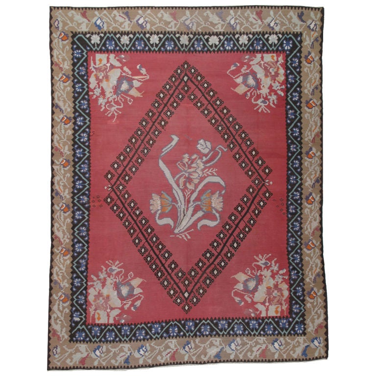 Balkan Kilim Rug For Sale at 1stDibs