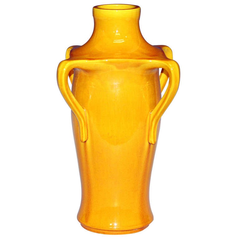 Awaji Pottery Art Nouveau Vase at 1stDibs