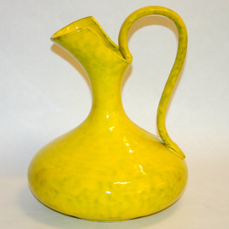 Vintage Atomic Yellow Italian Pitcher at 1stDibs