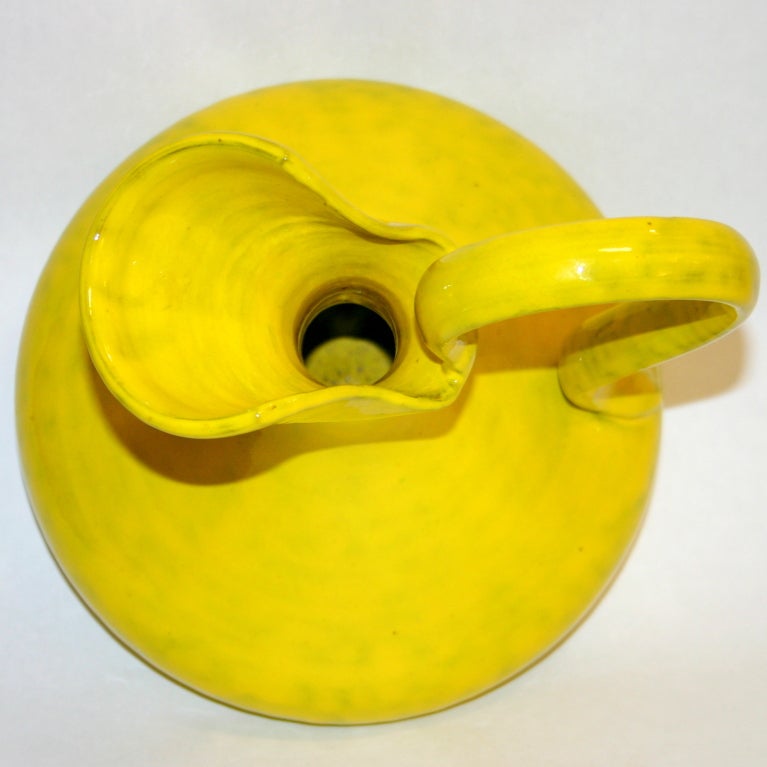 Vintage Atomic Yellow Italian Pitcher at 1stDibs