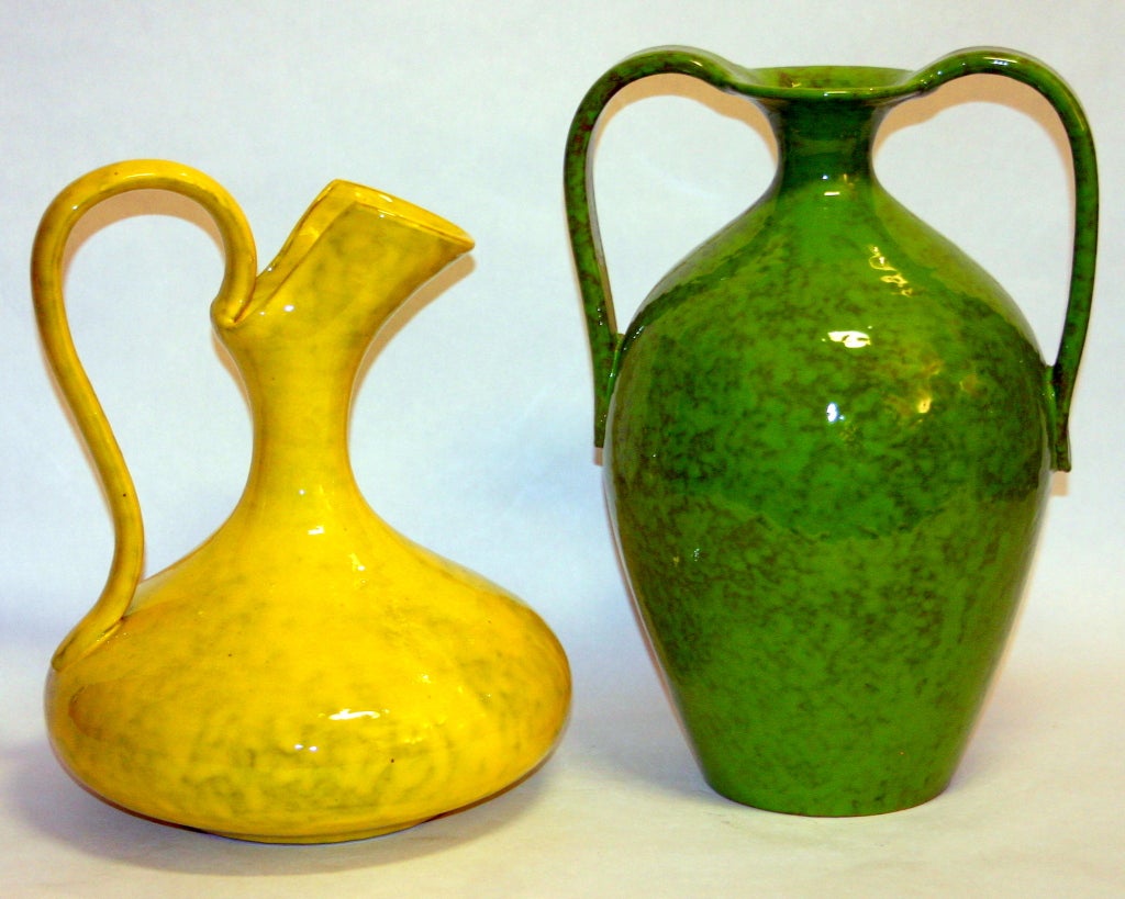 Vintage Atomic Yellow Italian Pitcher at 1stDibs