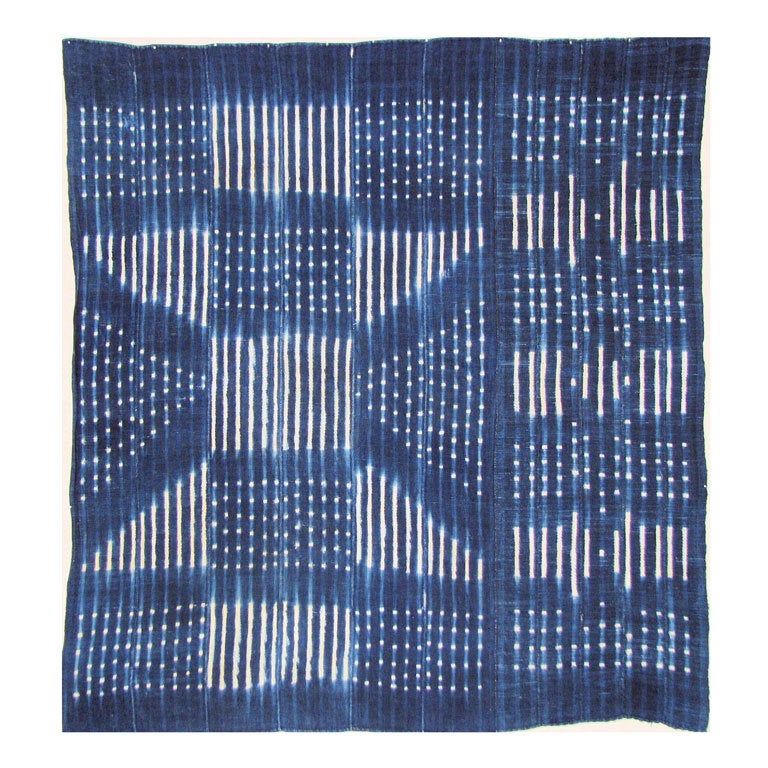 Mid-20th Century African Mali Woven Indigo Dyed (Dark) Cotton at 1stDibs