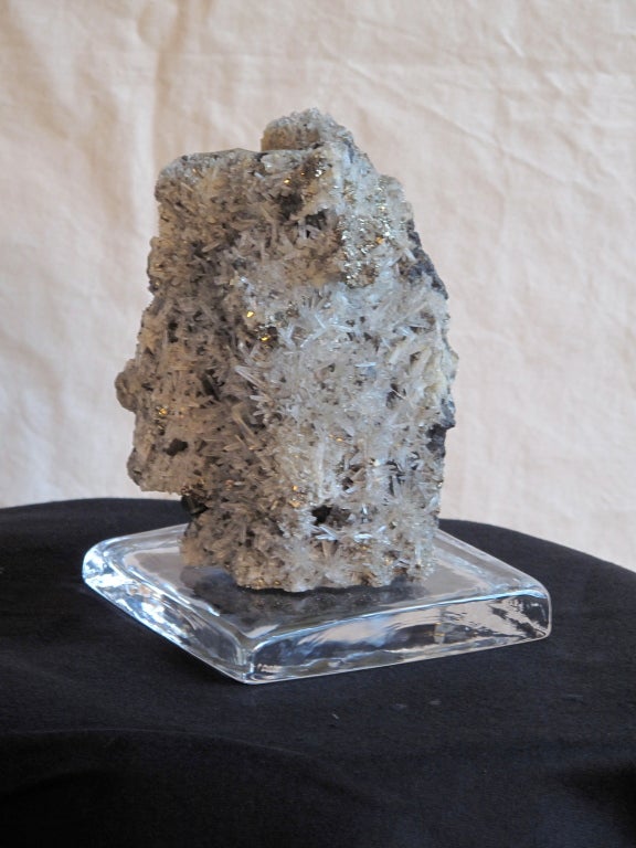 Pyrite Specimen on Glass Base at 1stDibs