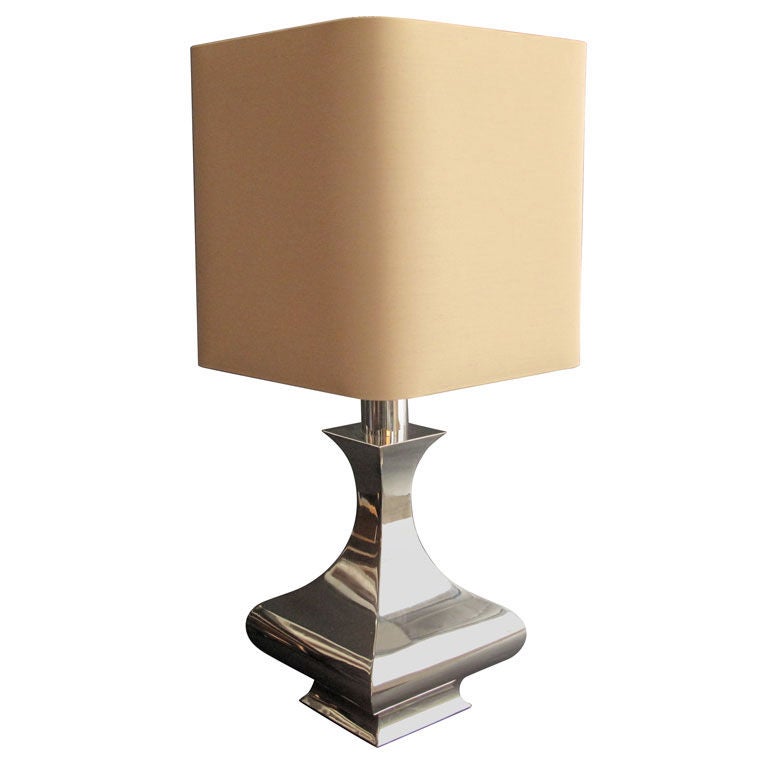 1970's French Nickel Baluster Form Table Lamp at 1stDibs