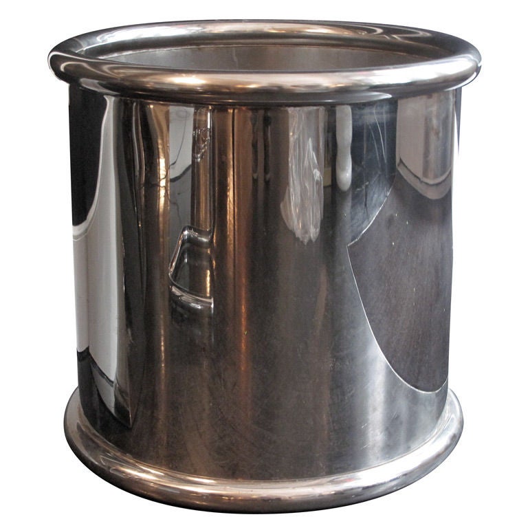 Vintage Large Scale Chrome Planter by Paul Mayen for Habitat at 1stDibs