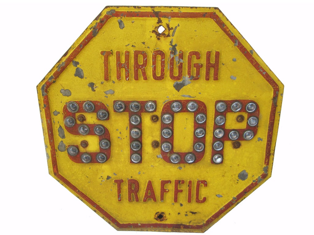 Stop Sign For Sale at 1stDibs | antique yellow stop sign, vintage ...