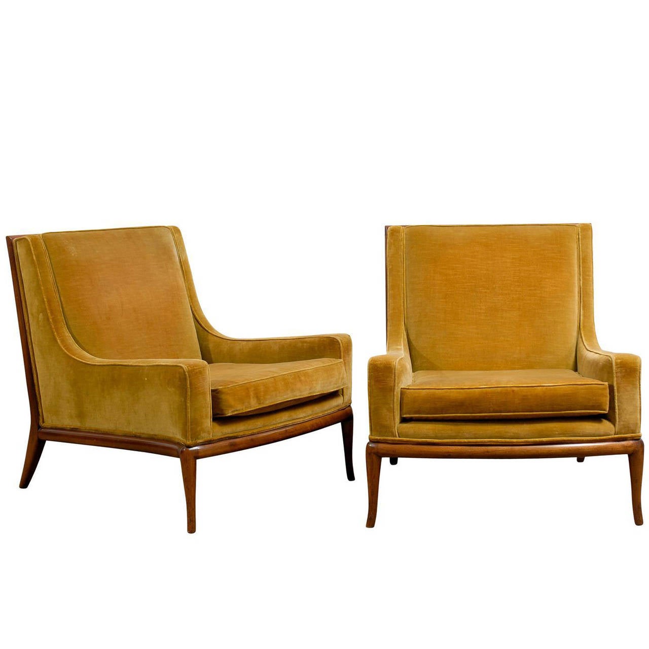 Pair of Mid-Century Lounge Chairs at 1stDibs