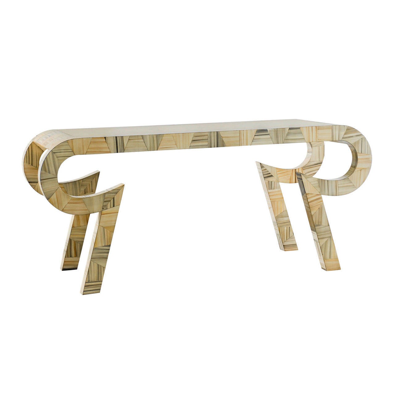 Stunning Console/Desk in the Style of Karl Springer at 1stDibs