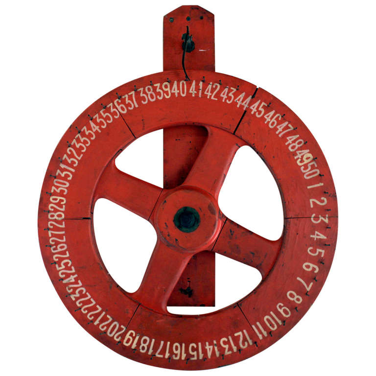 American Painted Game Wheel at 1stDibs