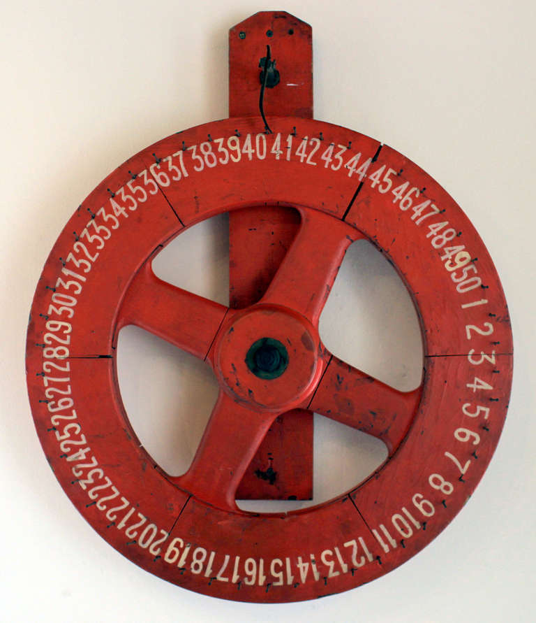 American Painted Game Wheel at 1stDibs