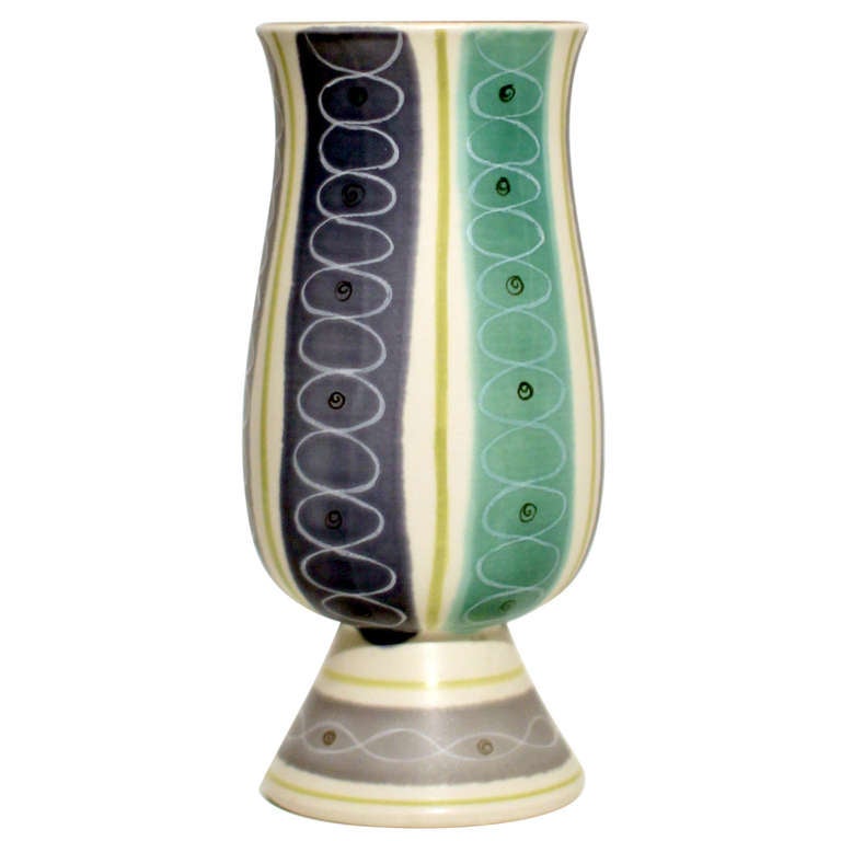 1950s Freeform Poole Pottery Vase at 1stDibs