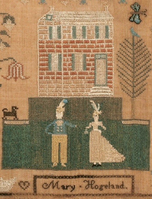 Pictorial Philadelphia Sampler, circa 1830 at 1stDibs