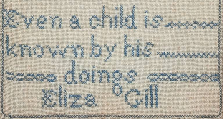 Early 19th Century Schoolgirl Sampler, probably American at 1stDibs