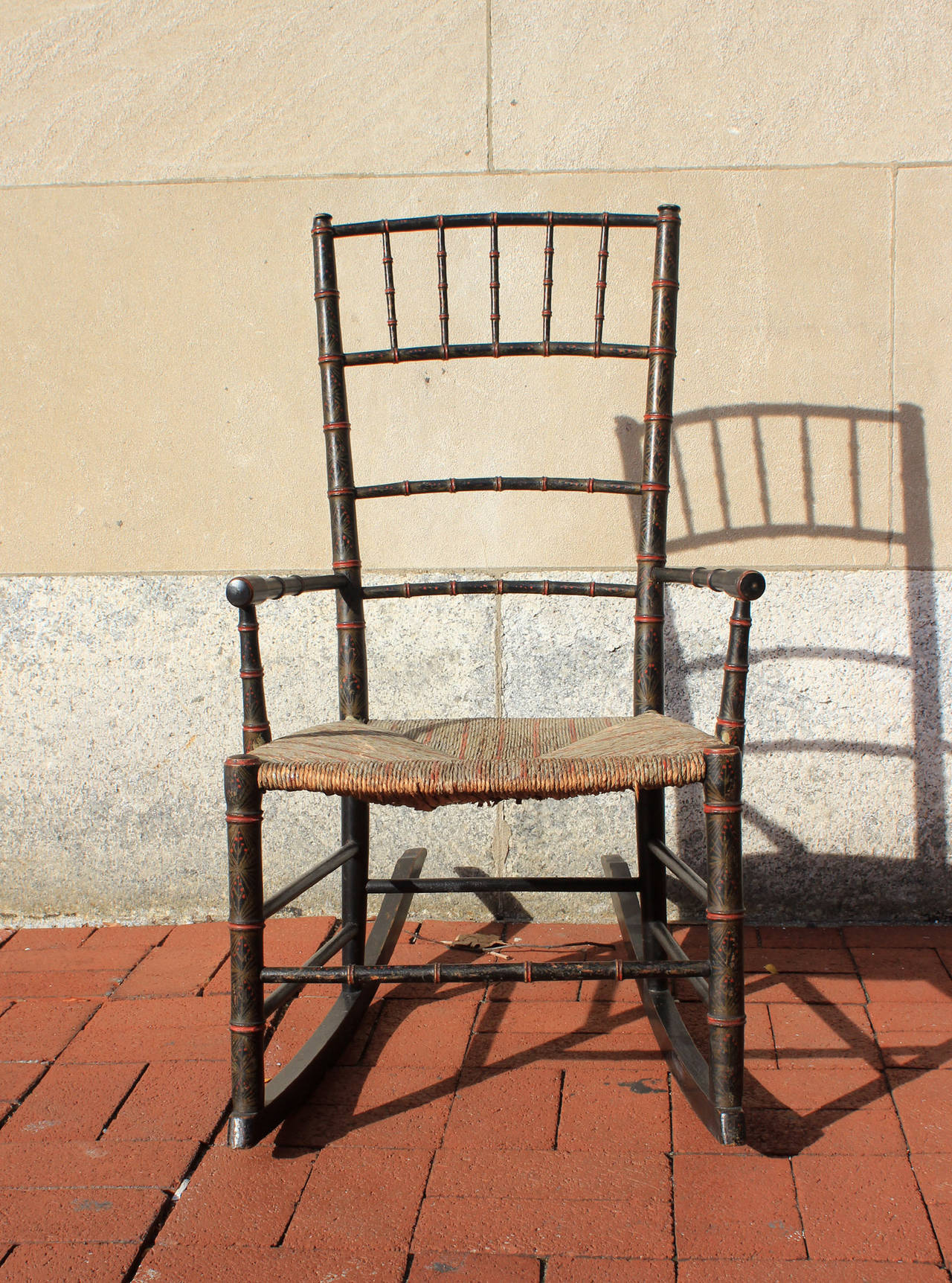 19th Century Southern Painted Rocker For Sale at 1stDibs
