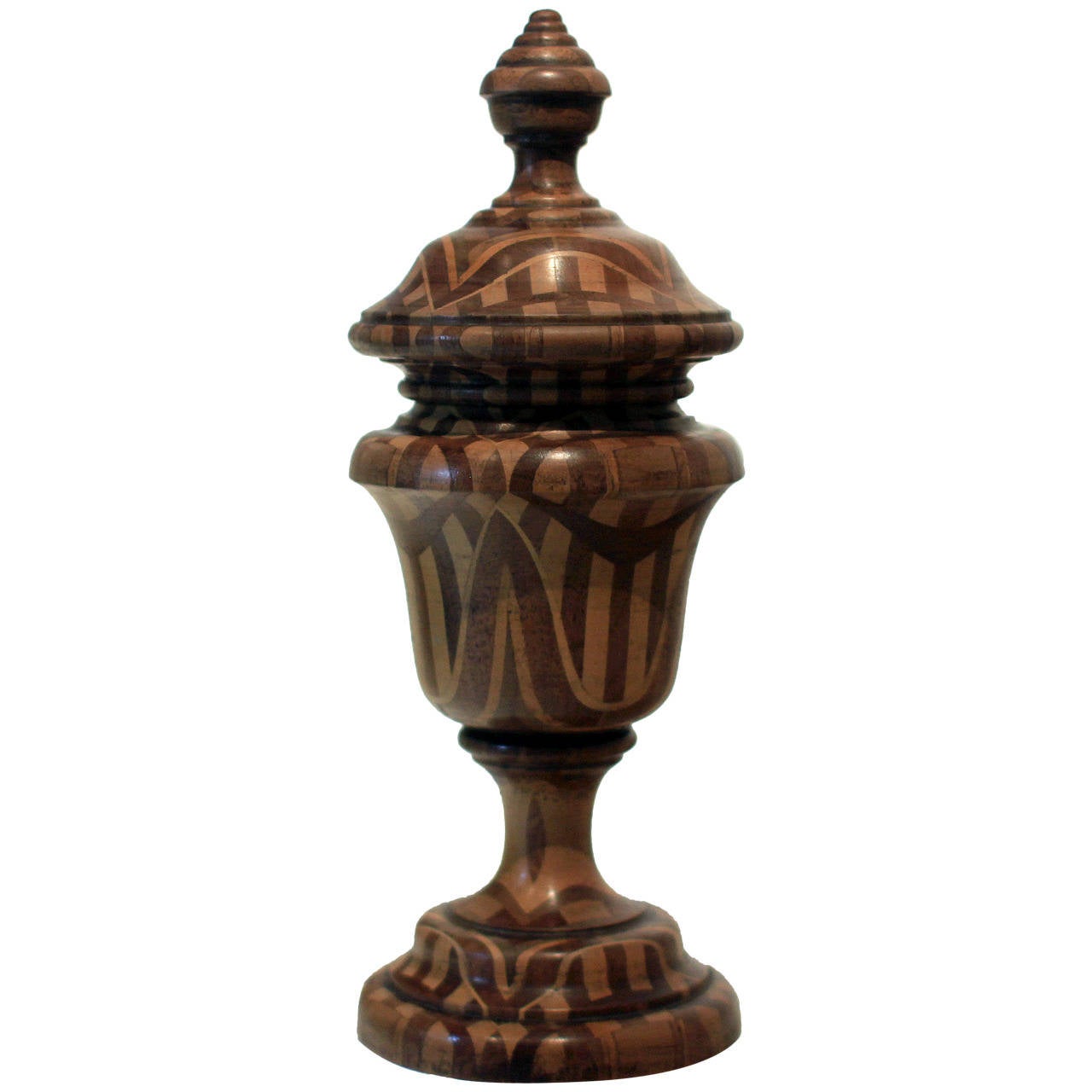 Mixed Wood Trophy Urn at 1stDibs