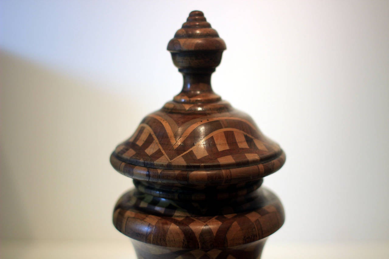 Mixed Wood Trophy Urn at 1stDibs