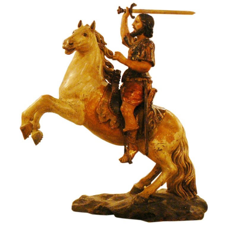 Monumental Spanish St. George on Horseback at 1stDibs