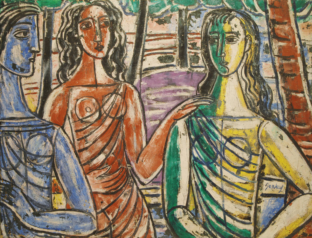 Tibor Jankay, "Talk to Her" Painting For Sale at 1stDibs