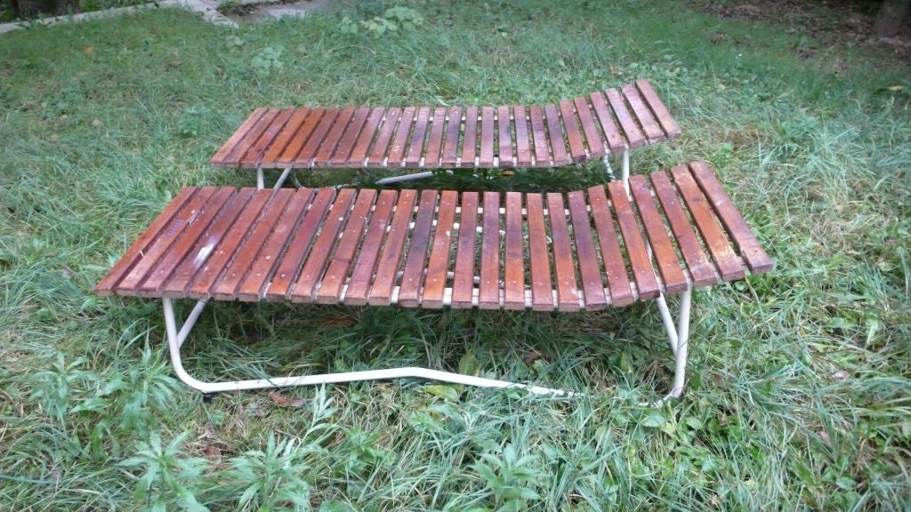 Pair of 1950's Retro Sun Beds, (Set of Twelve Available) For Sale at ...