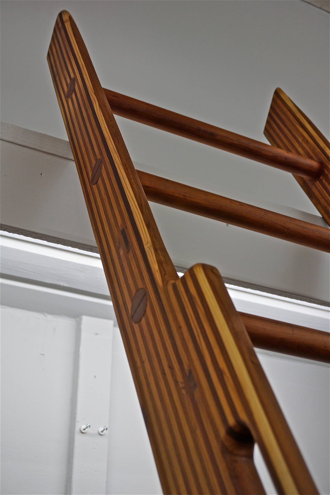 Beautifully Handcrafted Wooden Ladder at 1stDibs
