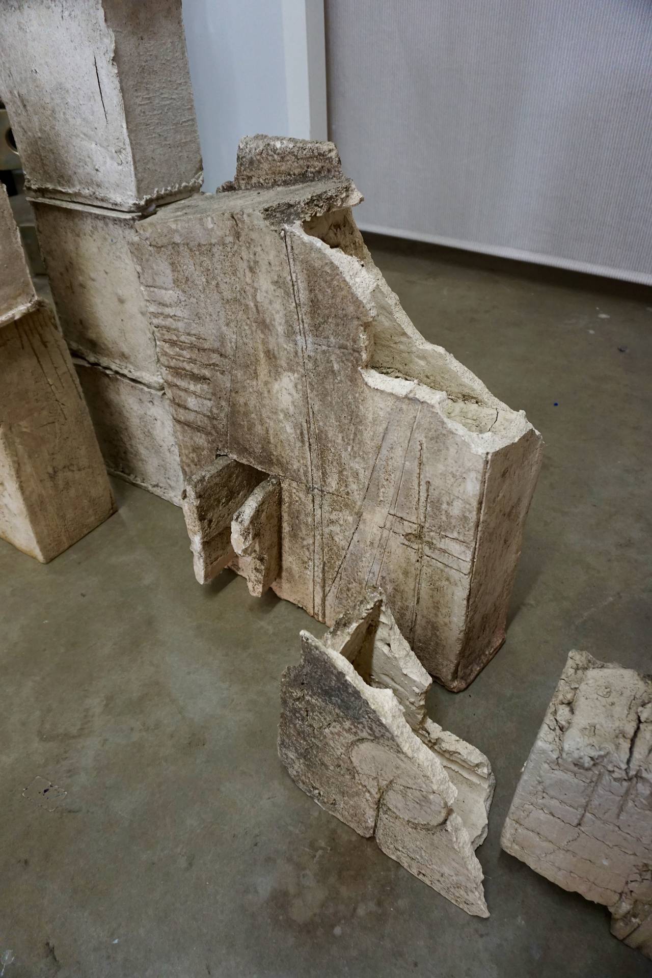 Dennis Gallagher Clay Sculpture Titled "Fragments" at 1stDibs