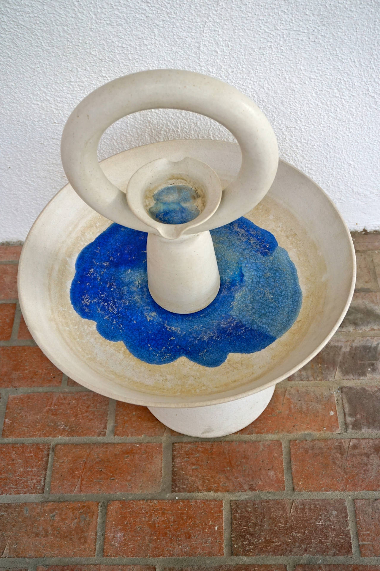 Glazed Ceramic Fountain at 1stDibs