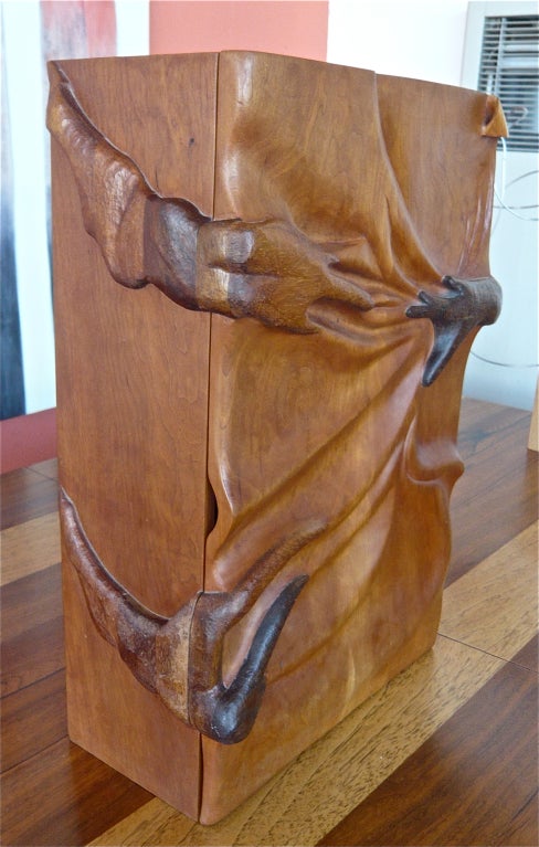 Hand Crafted Wood Cabinet at 1stDibs