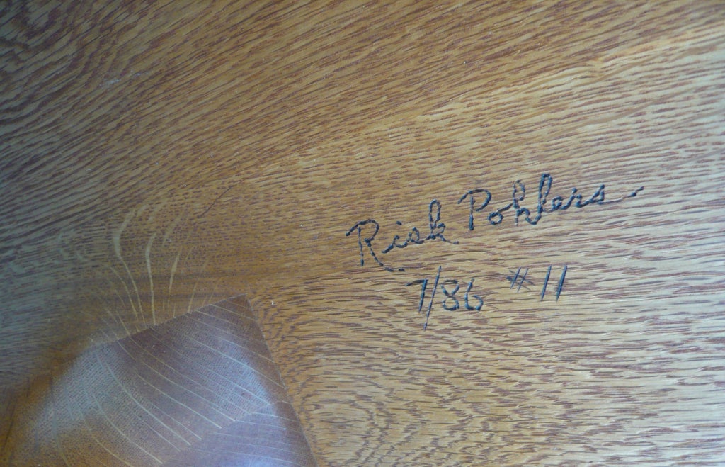 Solid Oak Bench or Coffee Table by Rick Pohlers at 1stDibs