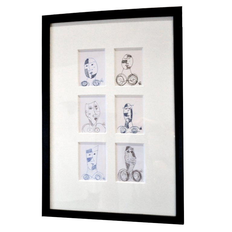 Collection of Faces by Christopher Shoemaker at 1stDibs