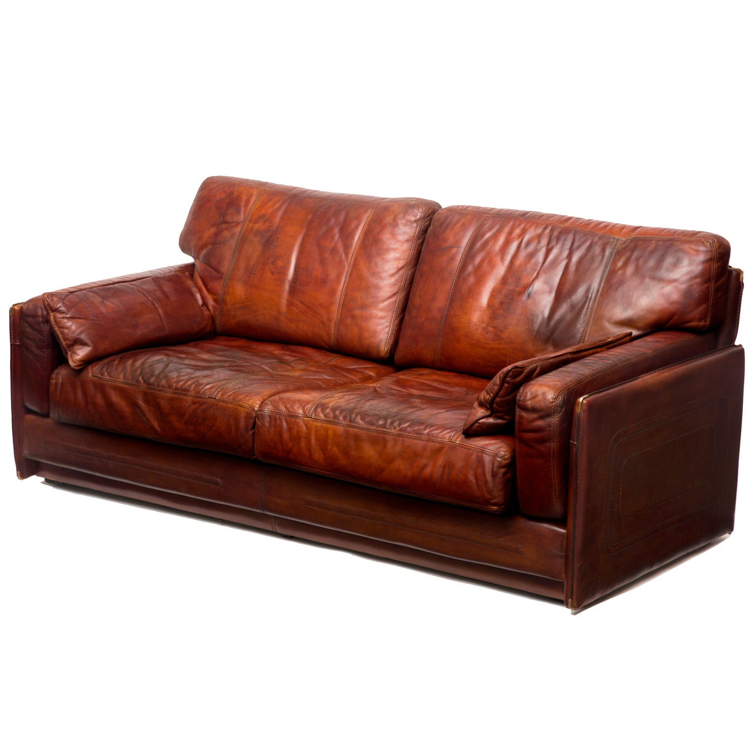 Mario Bellini Buffalo Leather Sofa at 1stDibs | buffalo leather couch ...