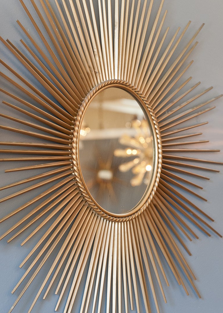 Gilt Brass Sunburst Mirror at 1stDibs
