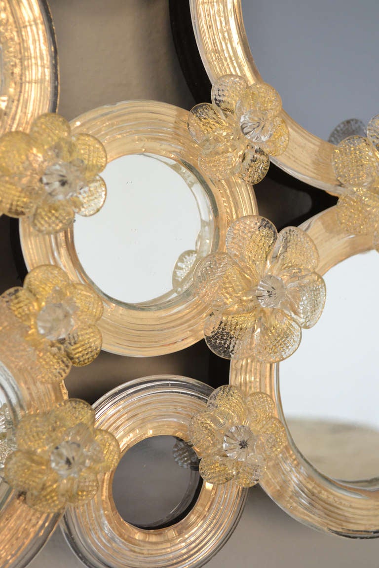 Magnificent Venetian Glass Mirror At 1stdibs