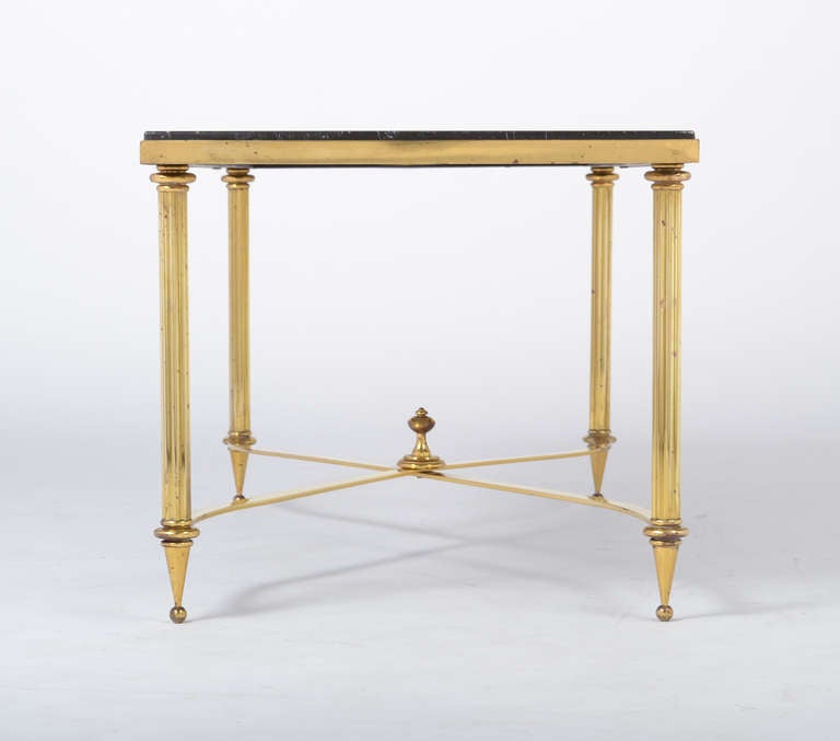 Vintage Marble Top Brass Coffee Table at 1stDibs