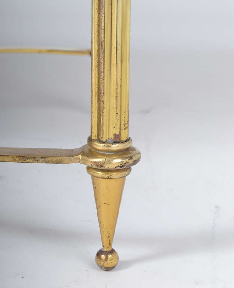 Vintage Marble Top Brass Coffee Table at 1stDibs