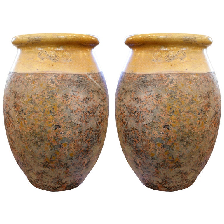 Pair of French Vintage Anduze Pots at 1stDibs