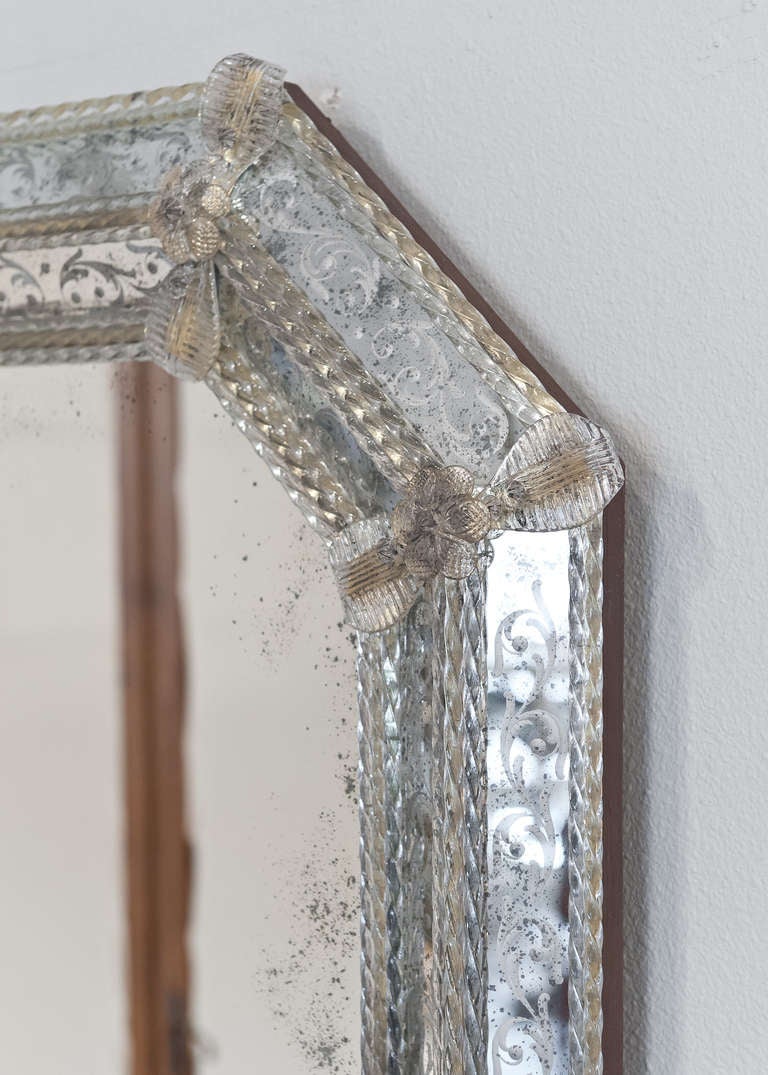 Venetian Glass Mirror at 1stDibs