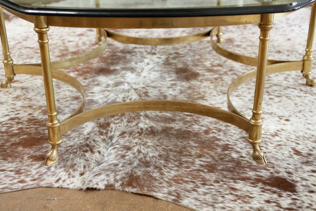 French Gilt Brass Coffee Table at 1stDibs