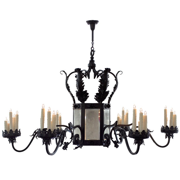 Spectacular Forged Iron Chandelier from the French Alps at 1stDibs